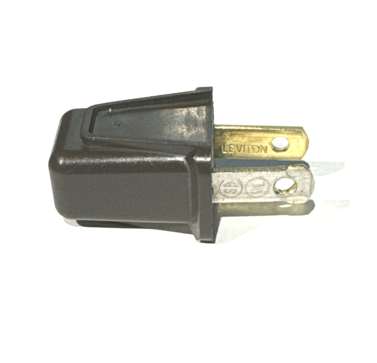 LEVITON BROWN 1-2-3 SNAP ON PLUG POLARIZED 18/2 SPT 1 LAMP CORD PLUG | eBay