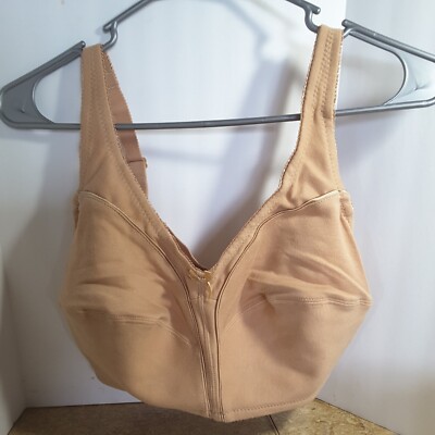 Comfort Choice Bra 42DD Women's Plus Size Cotton Wireless Beige Nude ...