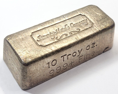 Security Metals Company 10oz Vintage Poured .999+ Fine Silver Bar | eBay