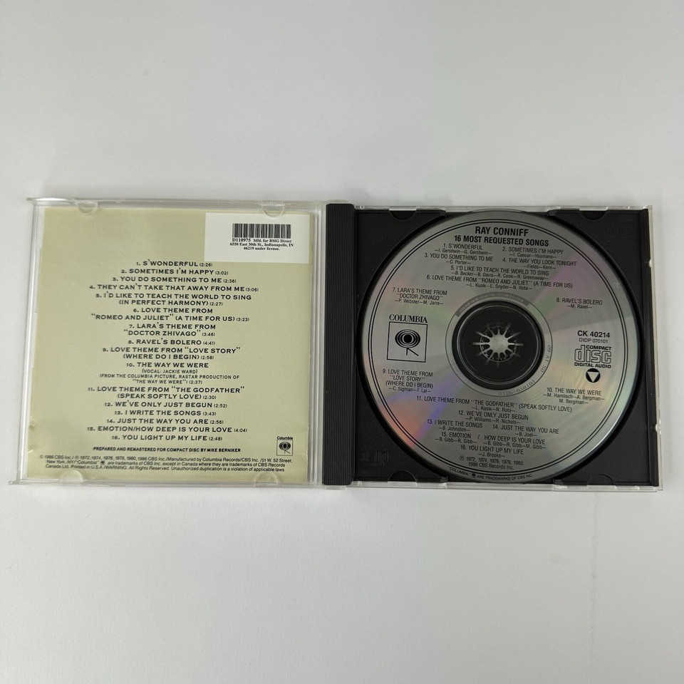 16 Most Requested Songs By RAY CONNIFF Audio CD 1986 Sony Music ...