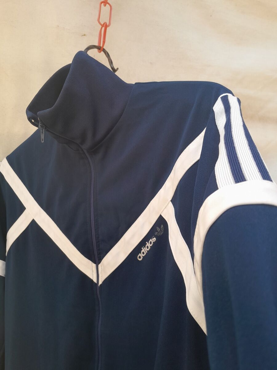 Vintage adidas Track Jacket Men's Medium Navy Blue White Vintage adidas Track Jacket Men's Medium Navy Blue White