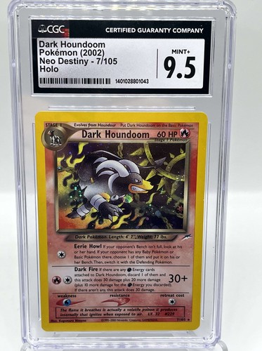 Dark Houndoom 7/105 Neo Destiny Holo Rare 2002 Pokémon TCG Card CGC 9.5 ...