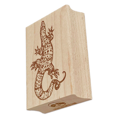 Goanna Monitor Lizard Reptile Rectangle Rubber Stamp for Stamping ...
