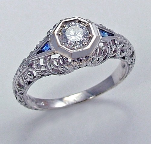 Diamond and sapphire ring Gordon Clark 18kt 0.56cttw model GC5007 | eBay