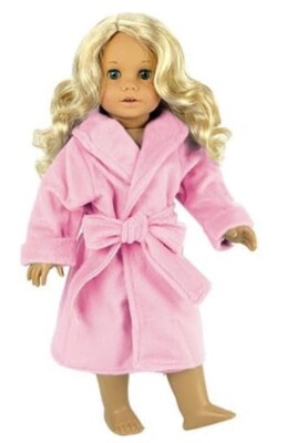 Bathrobe, Luxuriously Pink Velour Spa Day Bathrobe, for American Girl ...