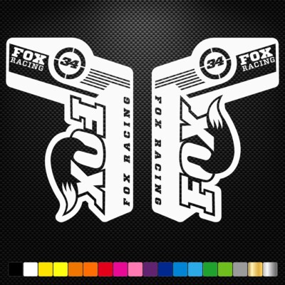 FOX RACING 34 - KIT Vinyl Decals Stickers Sheet Bike Frame Cycle ...