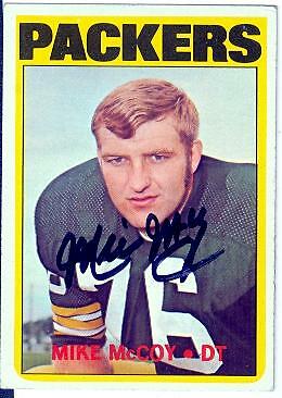 Mike McCoy autographed football card (Green Bay Packers) 1972 Topps ...