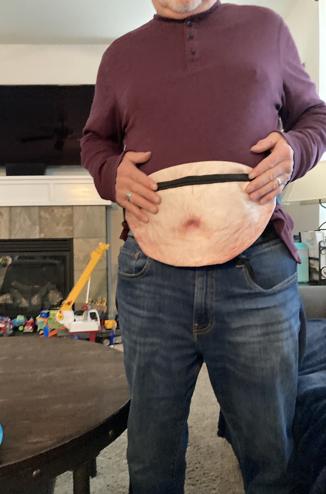 60) Funny Hairy Belly Button Men's Fanny Pack Novelty… - Gem