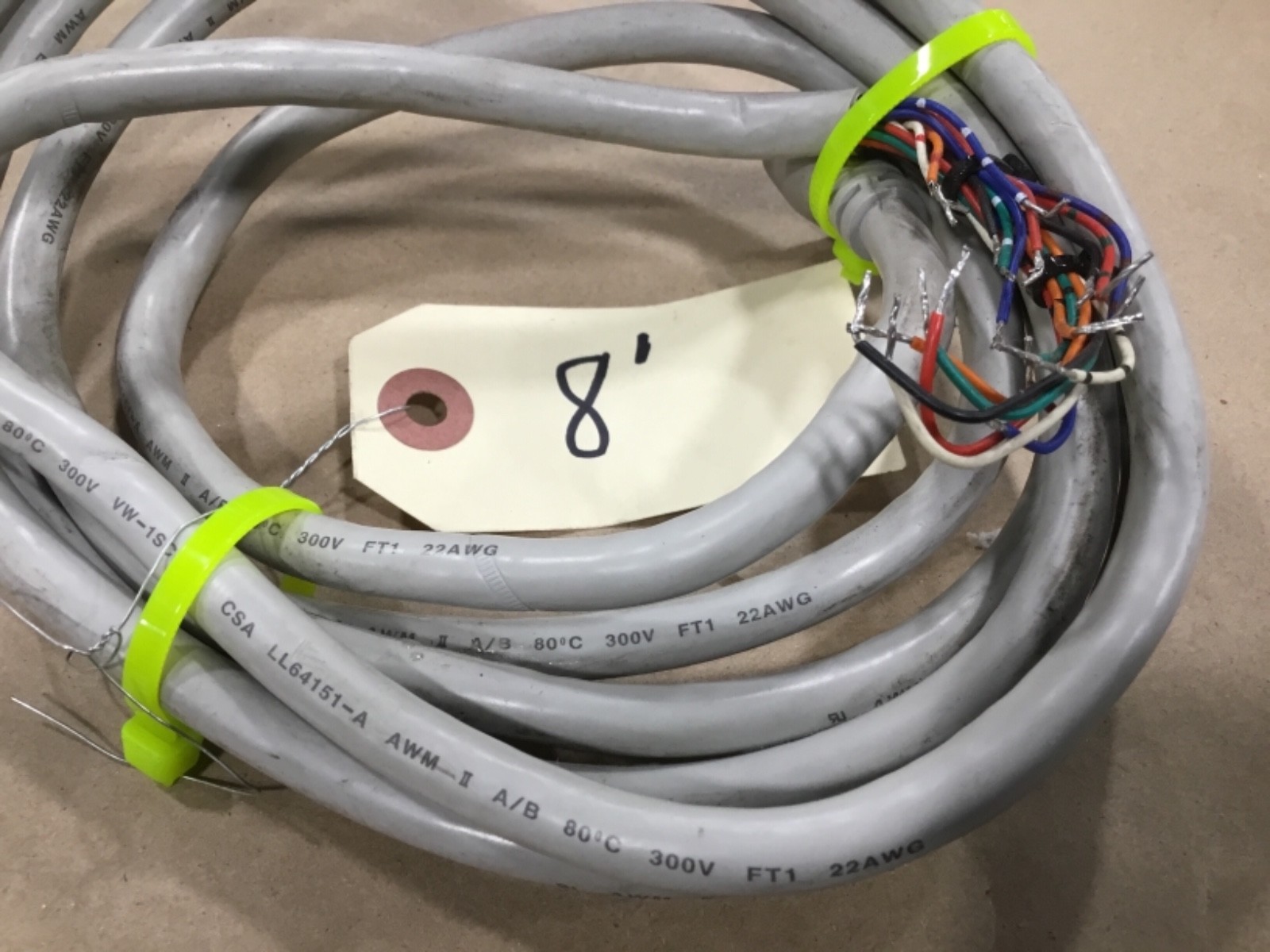 CSA LL64151-A 8Ft. Data Cable AWM E89980-A Style 2464 300V #12A30 | eBay