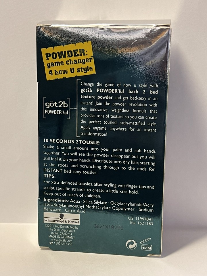 Schwarzkopf got2b POWDER'ful Back 2 Bed Texture Powder 10 Second Tousle ...