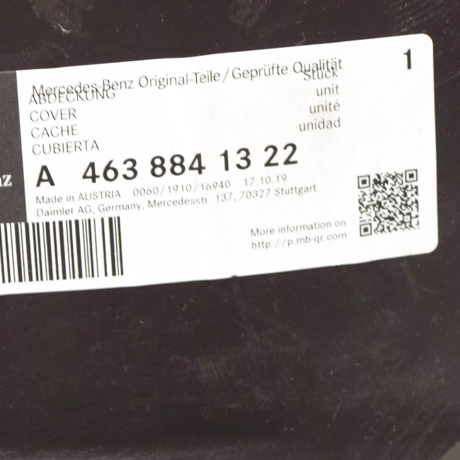 MERCEDES-BENZ G W463 Front Right Fender Liner A4638841322 NEW OEM | eBay