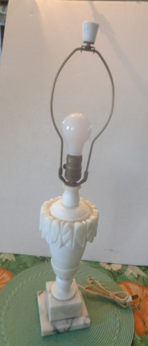 VINTAGE ALABASTER TABLE LAMP NEOCLASSICAL STYLE, OA HEIGHT 26-1/2" | eBay