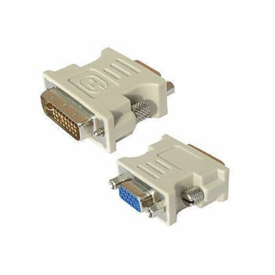 DVI-D Digital Dual Link 24+1 to VGA Adapter Male to Female Computer ...