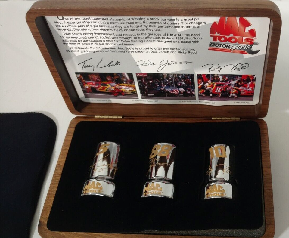 Mac Tools 1/2" Drive 24k Gold 3 pc Racing Socket Set Limited Edition ...