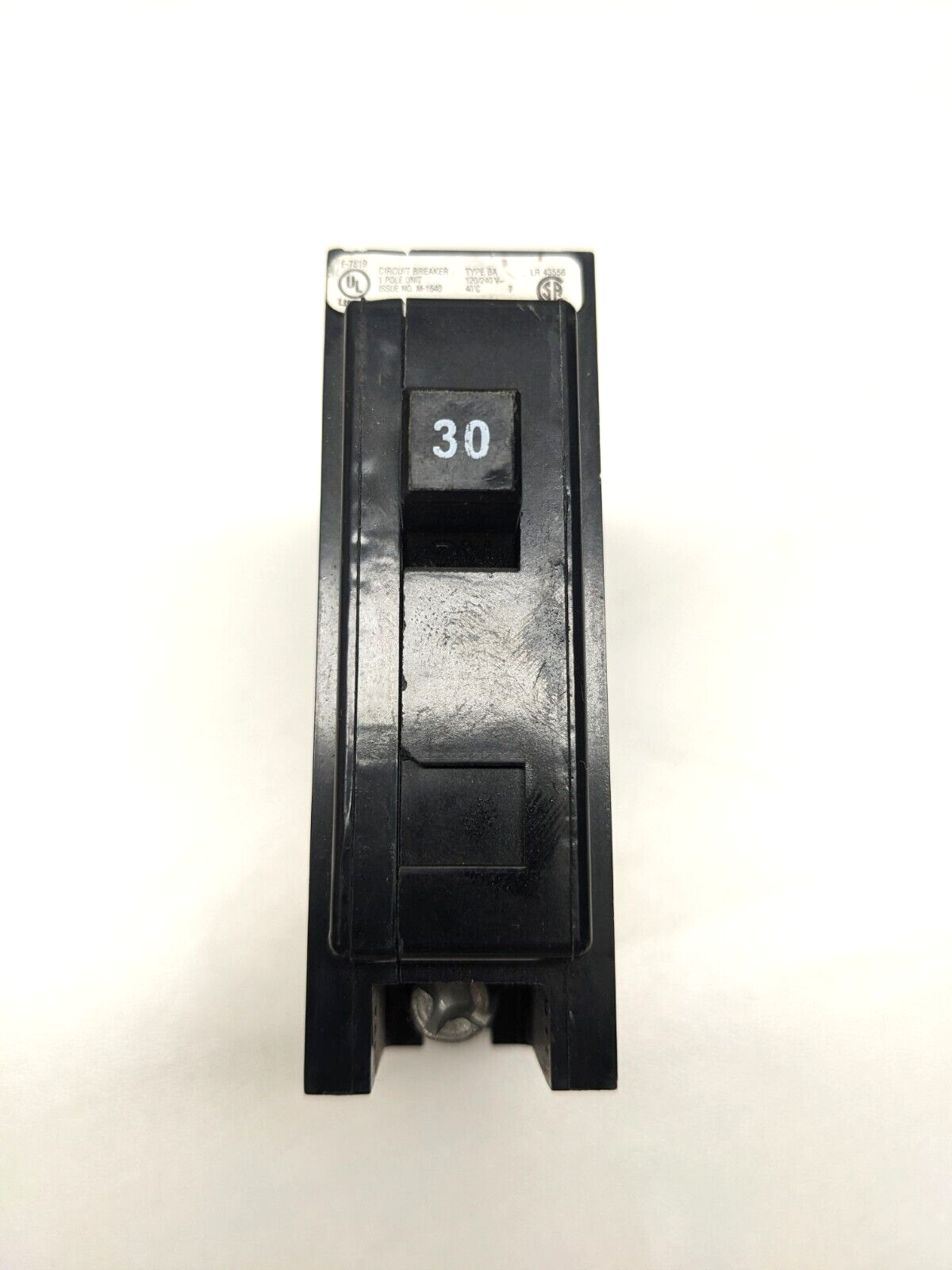 LOT of 2 EATON / CUTLER-HAMMER M1640 CIRCUIT BREAKERS 1 POLE QUICKLAG ...