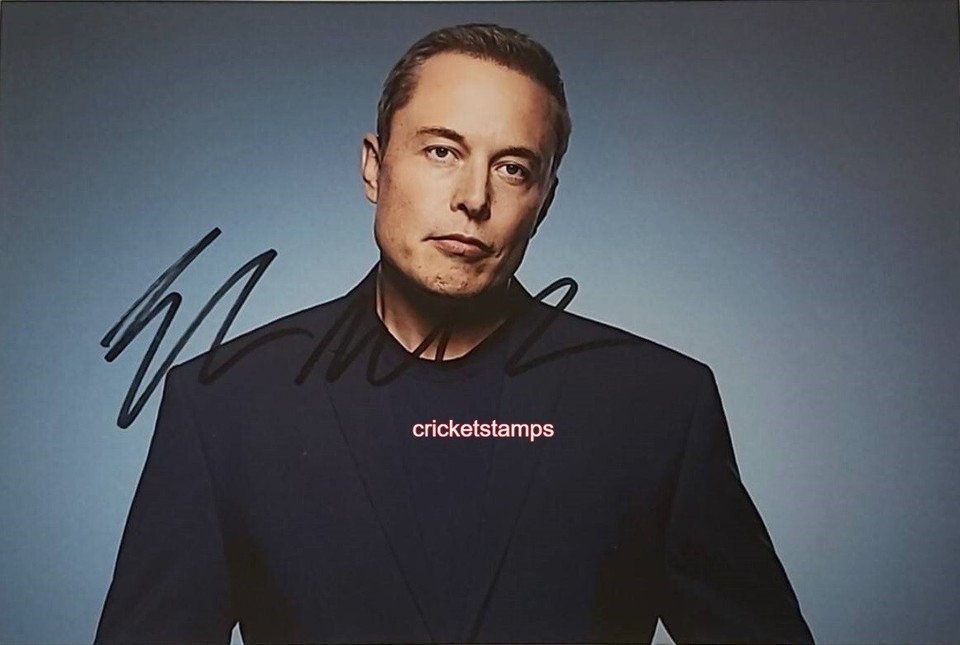 ELON MUSK REPRINT SIGNED PHOTO A4 SIZE 8"X11" . #10 | eBay