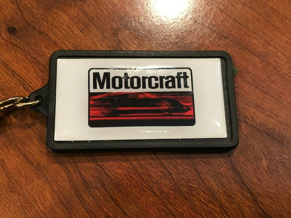 FORD MOTORCRAFT DEALER GT40 LOGO BATTERY SERVICE PARTS KEYCHAIN KEYRING ...