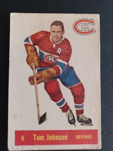 tom Johnson 1957 Parkhurst Montreal Canadians #6 | eBay