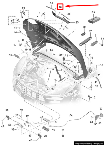 PORSCHE MACAN 95B Lock Carrier Seal Clip 95B.898.802 95B898802 NEW ...