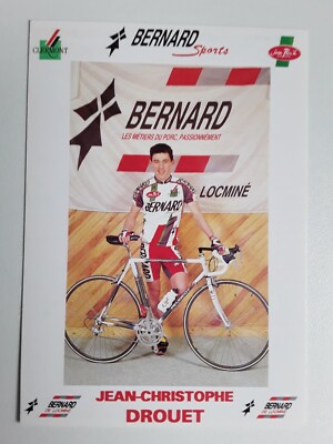 Cyclisme Carte cycliste JEAN-CHRISTOPHE DROUET Équipe JEAN FLOC'H 1995 ...
