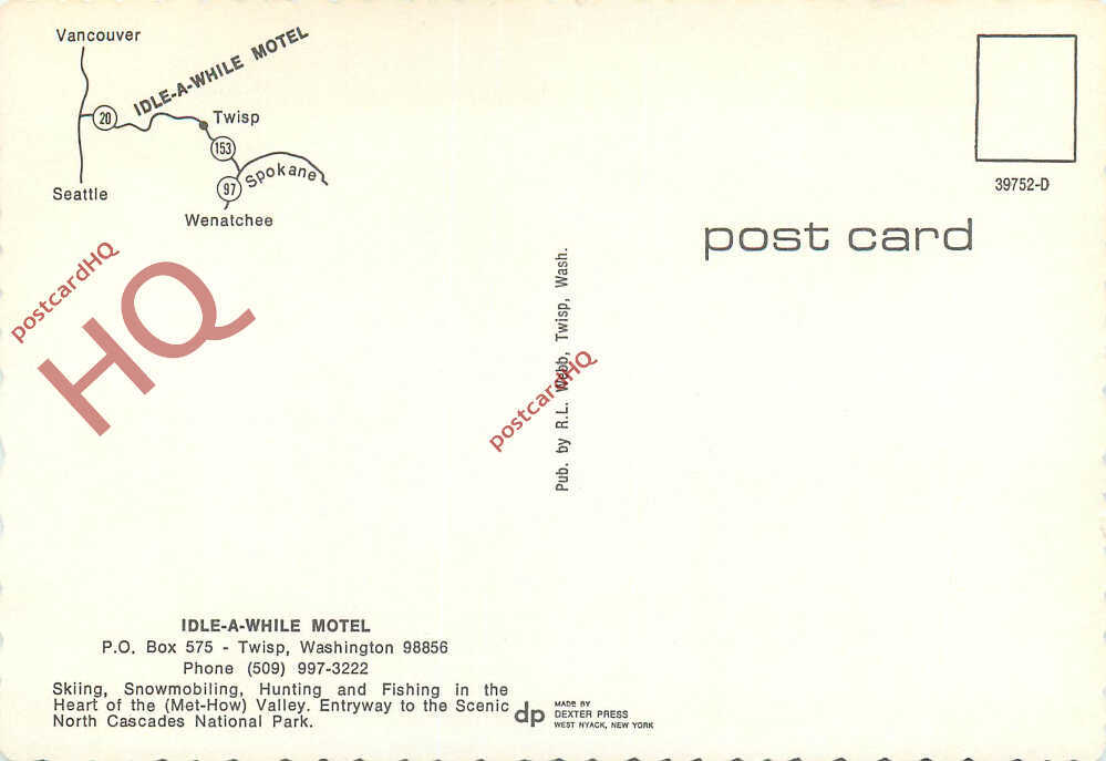 Picture Postcard> Washington, Twisp, Idle-A-While Motel | eBay