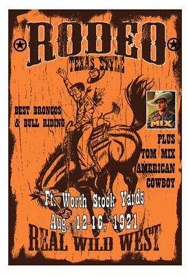 12 x 18 Posters prints Ft Worth Rodeo And Stock Show 1921 | eBay