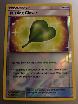 Missing Clover - 129/156 - Uncommon - Reverse Holo NM Sun & Moon: Ultra ...