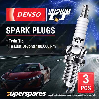 3 x Denso Iridium TT Spark Plugs for Daihatsu Mira L200 L201 Move L601 ...