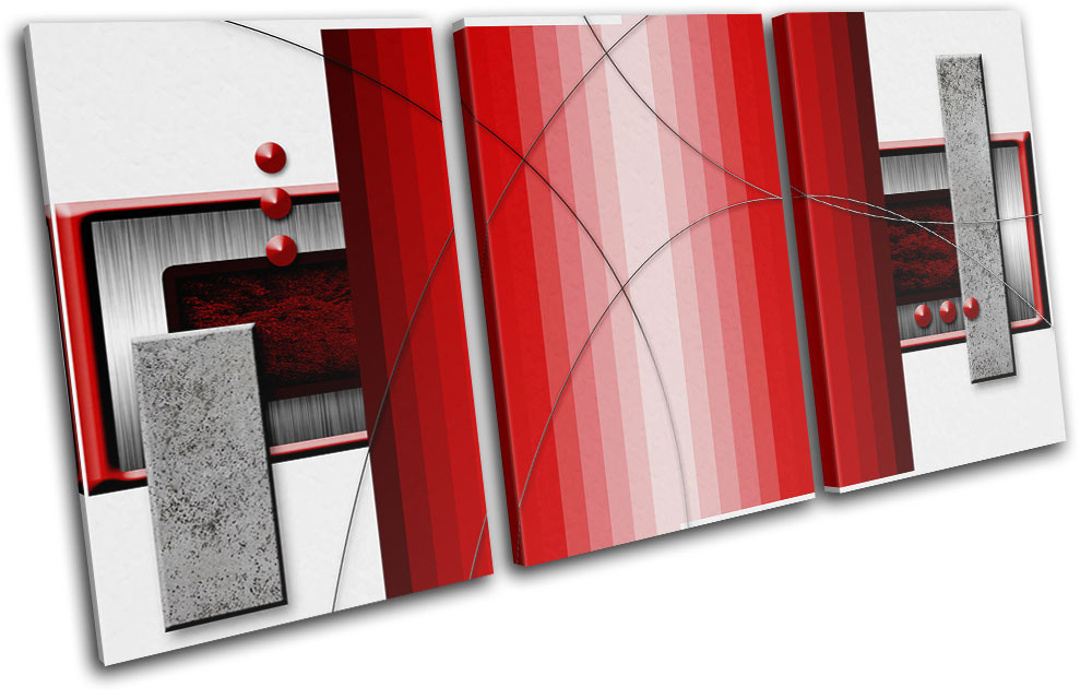 Abstract Red Art Collage Abstract CANVAS WALL ART Picture Print VA ...