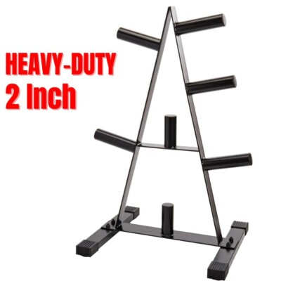 Olympic Weight Plate Holder Rack Tree Storage 2 Inch Heavy Duty Steel ...