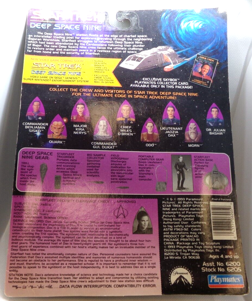 Lt. Jadzia Dax Star Trek Deep Space Nine Figure Playmates 120822DMT3 | eBay