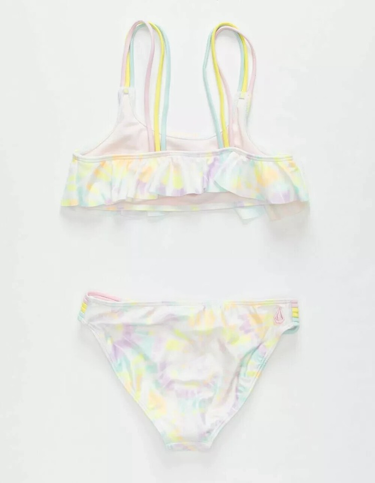 Volcom Kids 2234 Neon Trippin Out Girls Flutter Bikini Set Size 14 | eBay