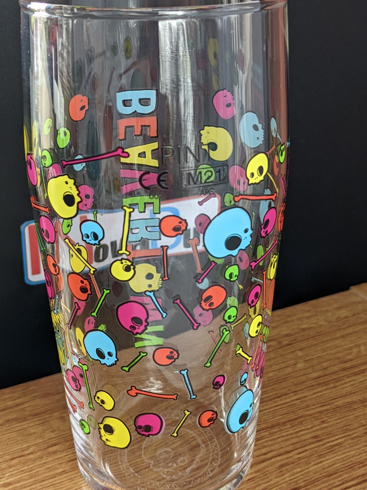 Single Beavertown Neck Oil IPA pint glass Brand new skull and bones ...