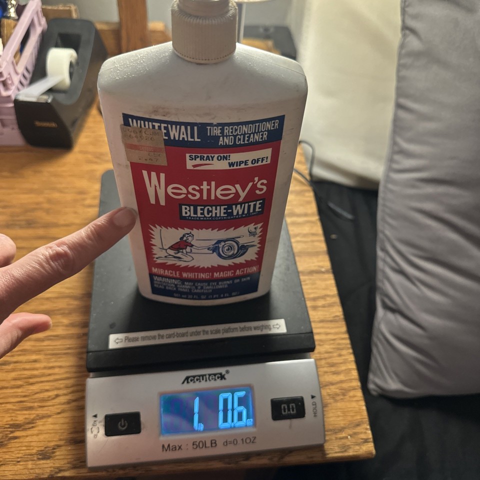 USED Westleys Bleche-Wite Tire Sidewall Cleaner Original Formula 20 Fl ...