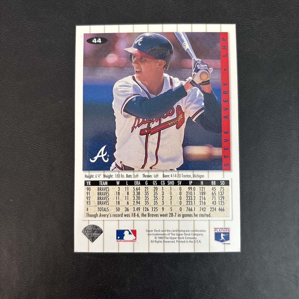 1994 Upper Deck Collector's Choice - Steve Avery #44 Gold Foil Signature | eBay