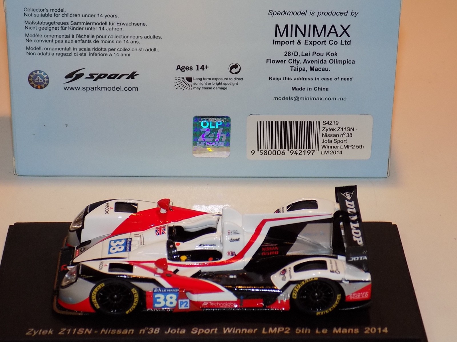 1/43 Spark Zytek Z11SN Nissan car #38 2014 24 Hours of LeMans S4219 | eBay