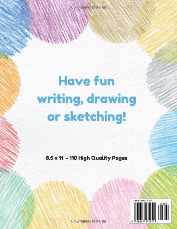 Drawing Pad Paper for Kids Large Sketch Book for Drawing Practice 110 ...