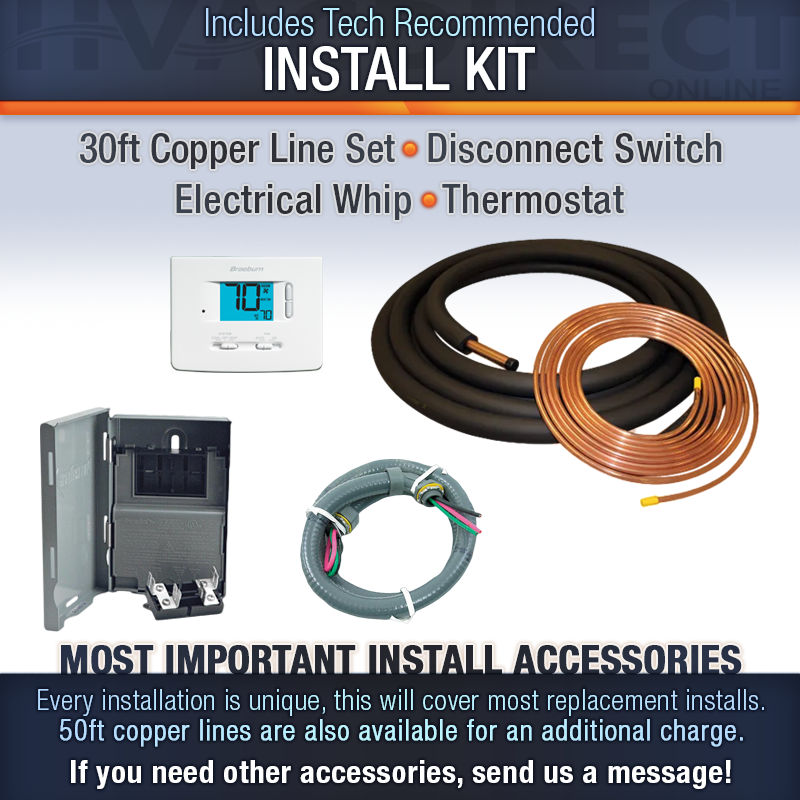 RunTru by Trane 5 Ton Heat Pump Air Conditioner Split AC System Kit ...