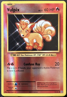Vulpix - 14/108 - Common - Reverse Holo - XY - Evolutions - NM ...