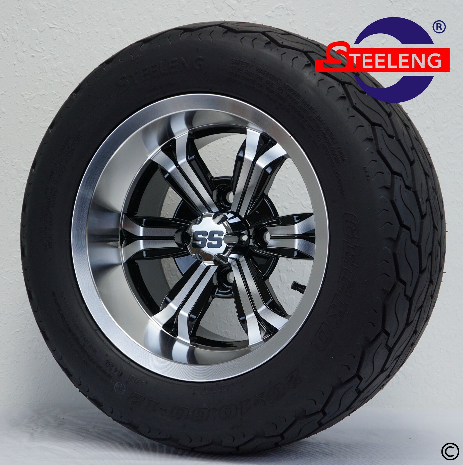 GOLF CART 12" TRANSFORMER WHEELS/RIMS and 20"x10"-12" GECKO TURF/STREET ...