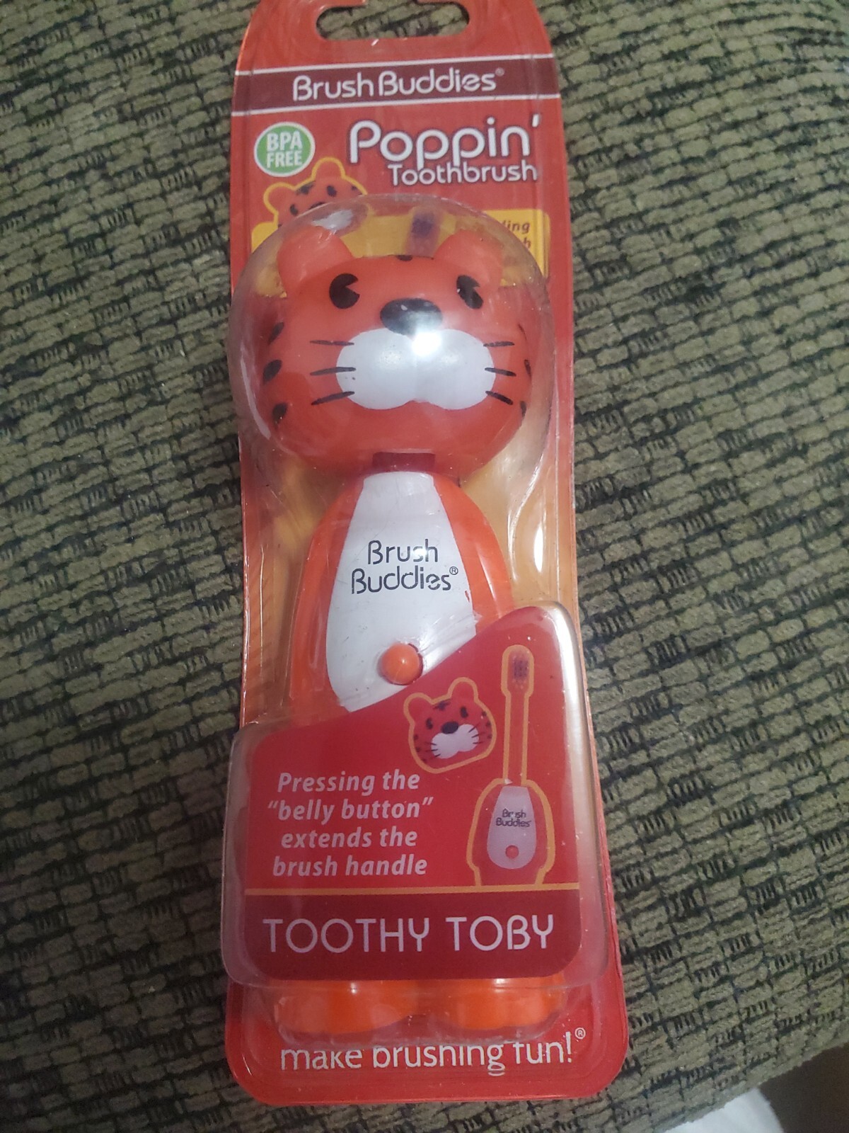 Brush Buddies Poppin' Kids Soft Orange Toothbrush Toothy Toby | eBay