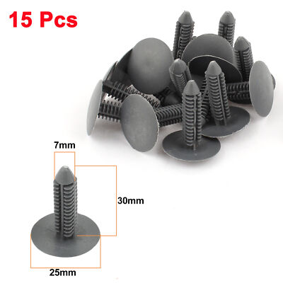 Car Parts Plastic Push Screw Rivet Panel Fixings Clips Gray 15 Pcs | eBay