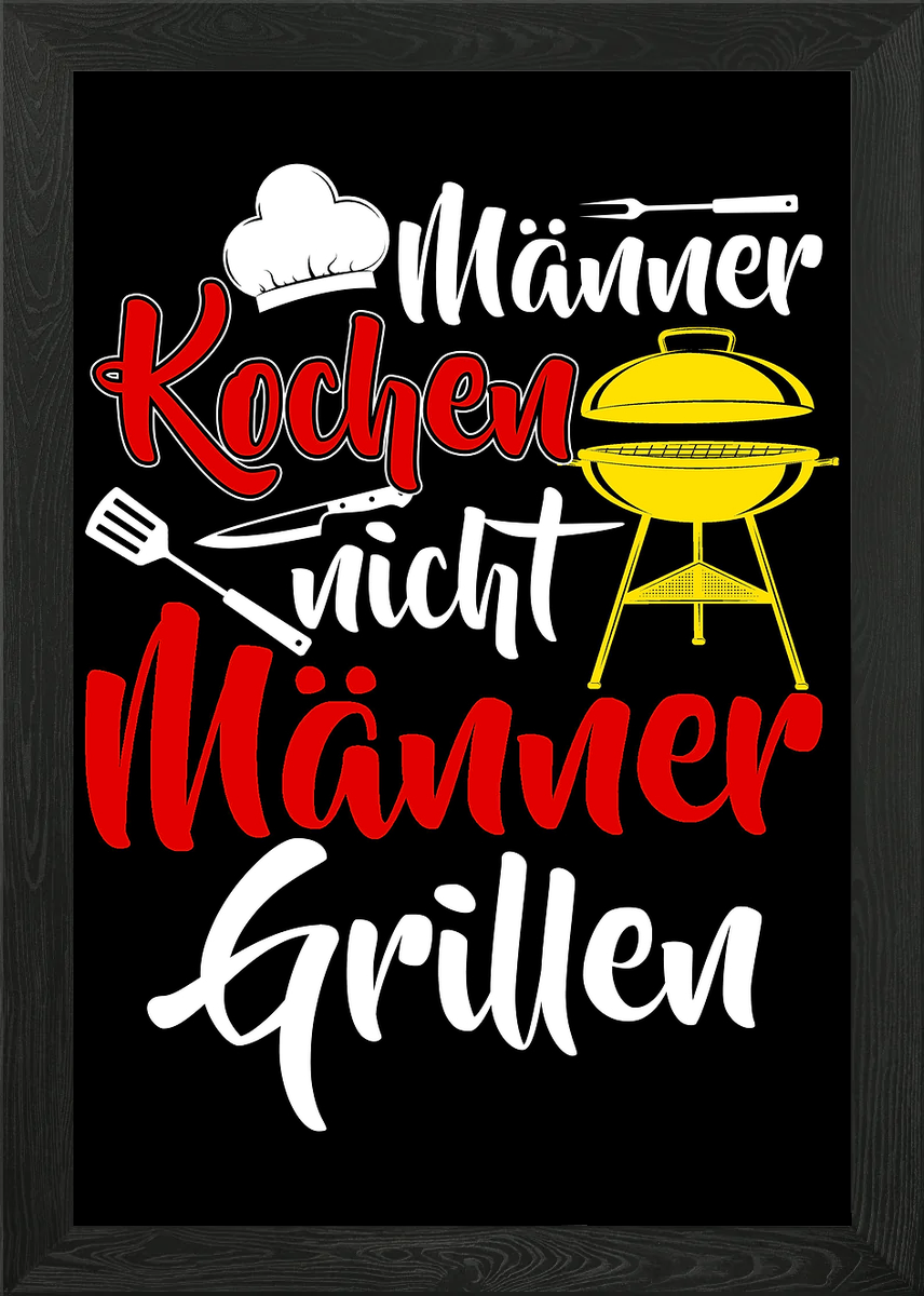 Barbecue Grilling Framed Wall Art Poster Canvas Print Picture | eBay UK