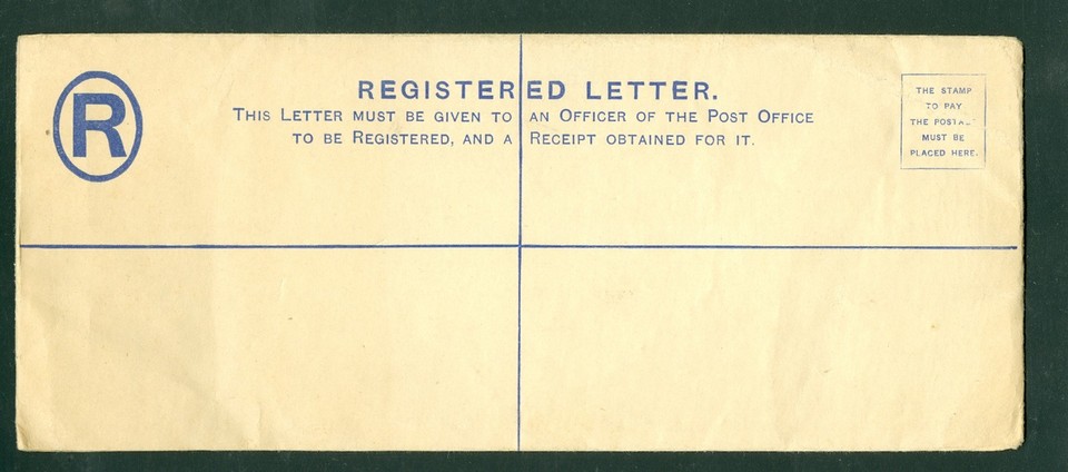 ZANZIBAR 1913 SIZE J H&G REGISTRATION ENVELOPE MINT FLAP IS FREE AND ...