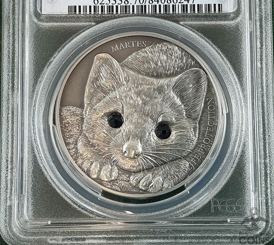 2020 Mongolia SABLE .999 Silver 1oz Coin PCGS MS70 First Strike + OGP ...