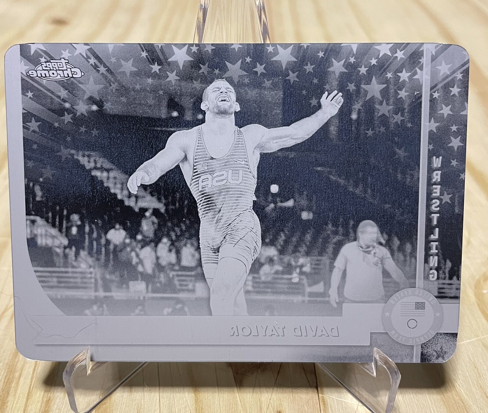 2024 Topps Chrome Olympic David Taylor 1/1 Printing Plate | eBay