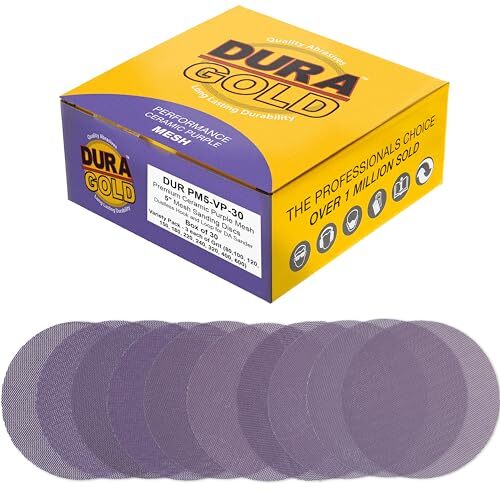 Premium 5" Purple Ceramic Mesh Sanding Discs, 30 Disc Variety Pack ...