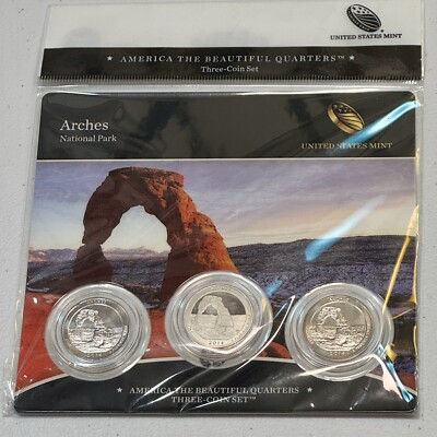 2014 Arches National Park Quarter Set PDS 25C Coins In Mint Packaging ...