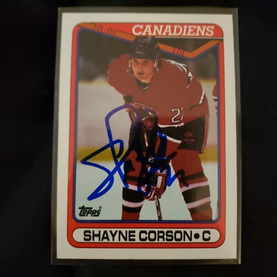 SHAYNE CORSON Autographed Signed 1990-91 Topps card #58 Montreal ...