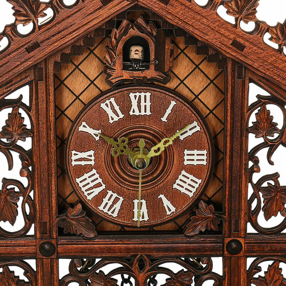 Classical Cuckoo Wall Clock Hanging Wooden Bird Clock Home Decor ...